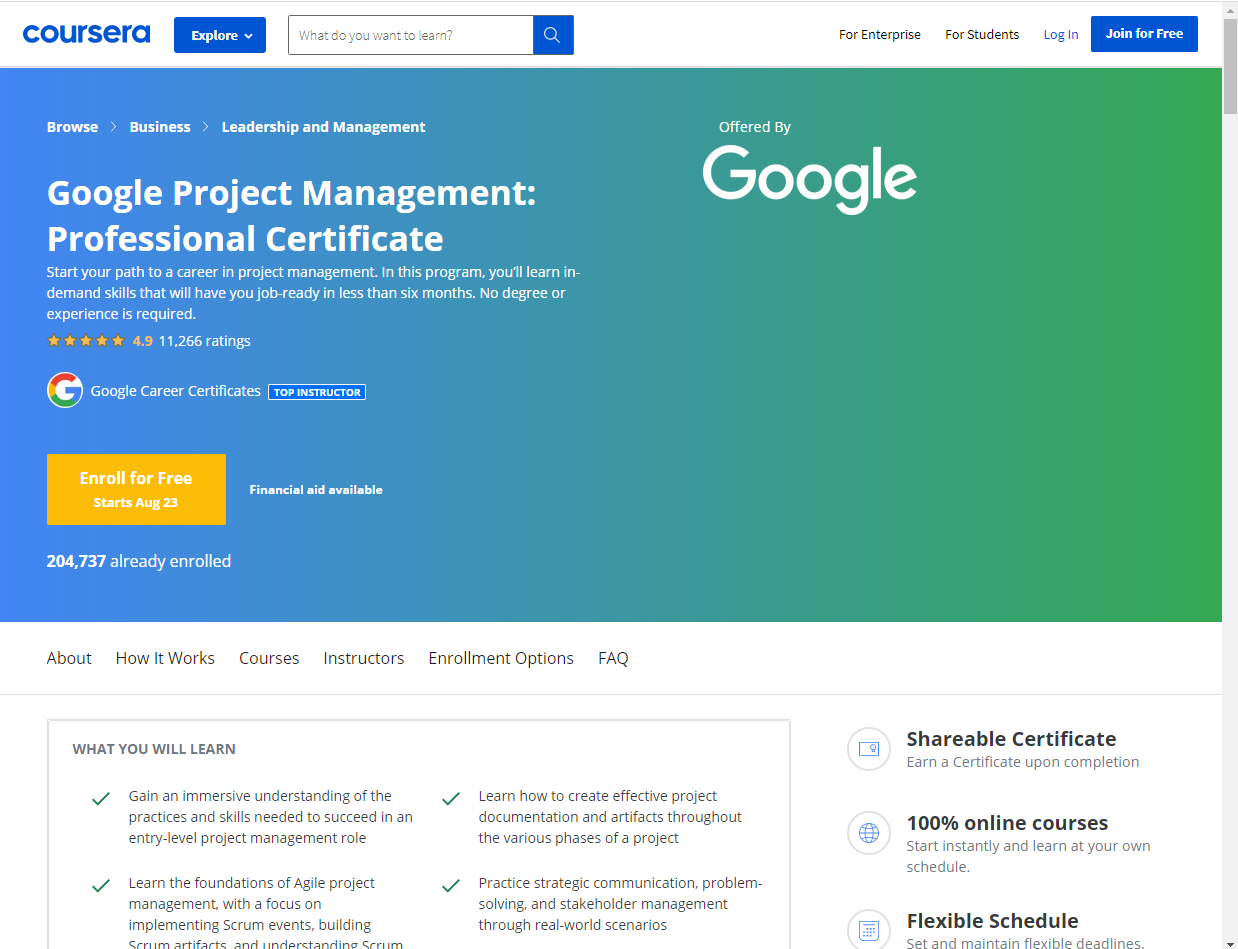 คอร์สเรียนฟรีมีใบเซอร์ Google Project Management Certificate - DIGITDAY